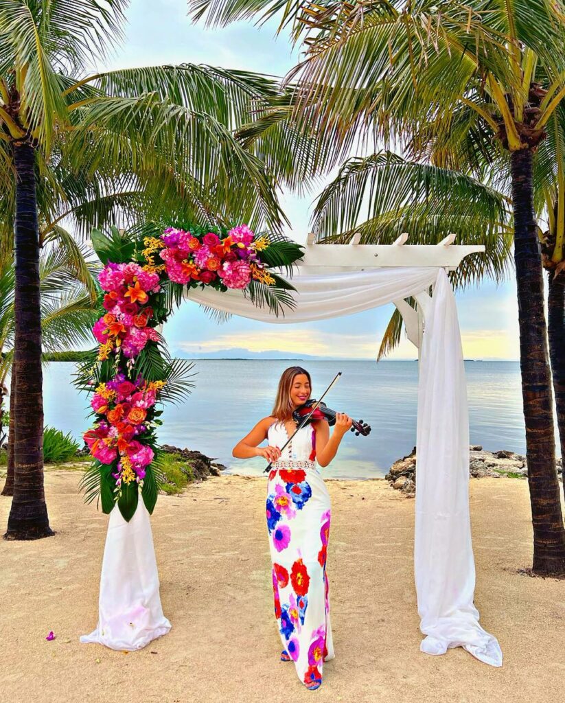 Lidice Oran Violinist & Singer FL Weddings • Key Largo Lighthouse